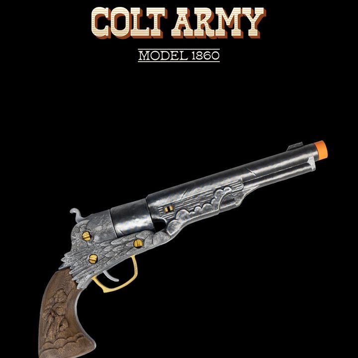 3D Printable Colt Army Model 1860 by Stlflix